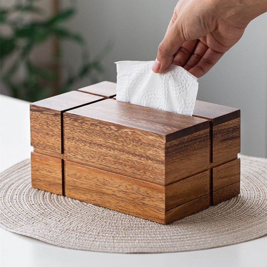 Natural Walnut Tissue Box – Unique