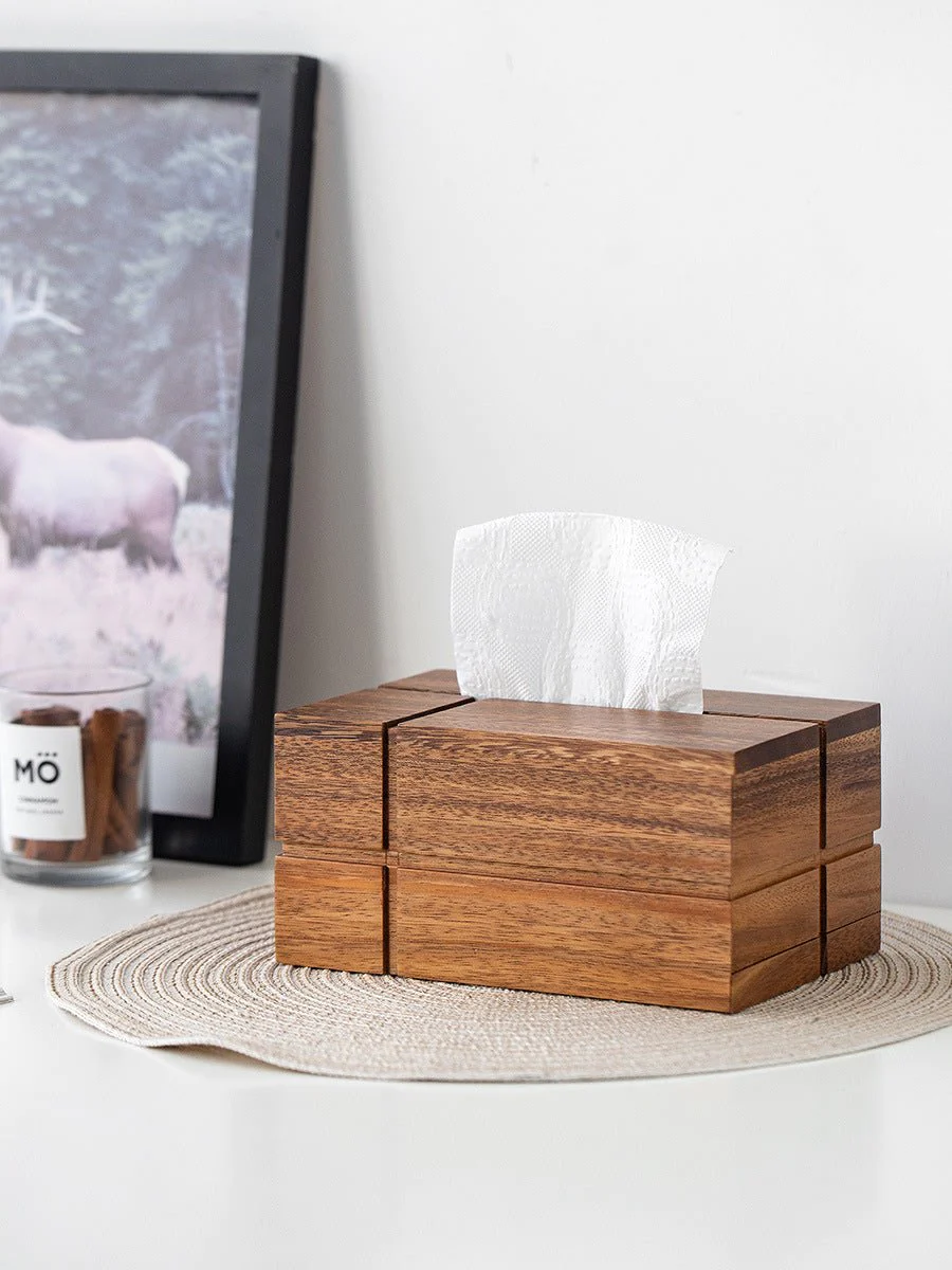 Natural Walnut Tissue Box – Unique