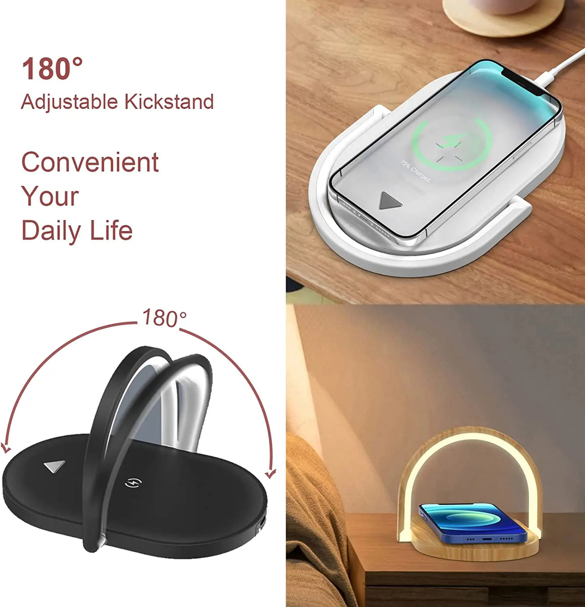 3-in-1 Touch Bed Lamp with Wireless Charger | Shop Now – Unique